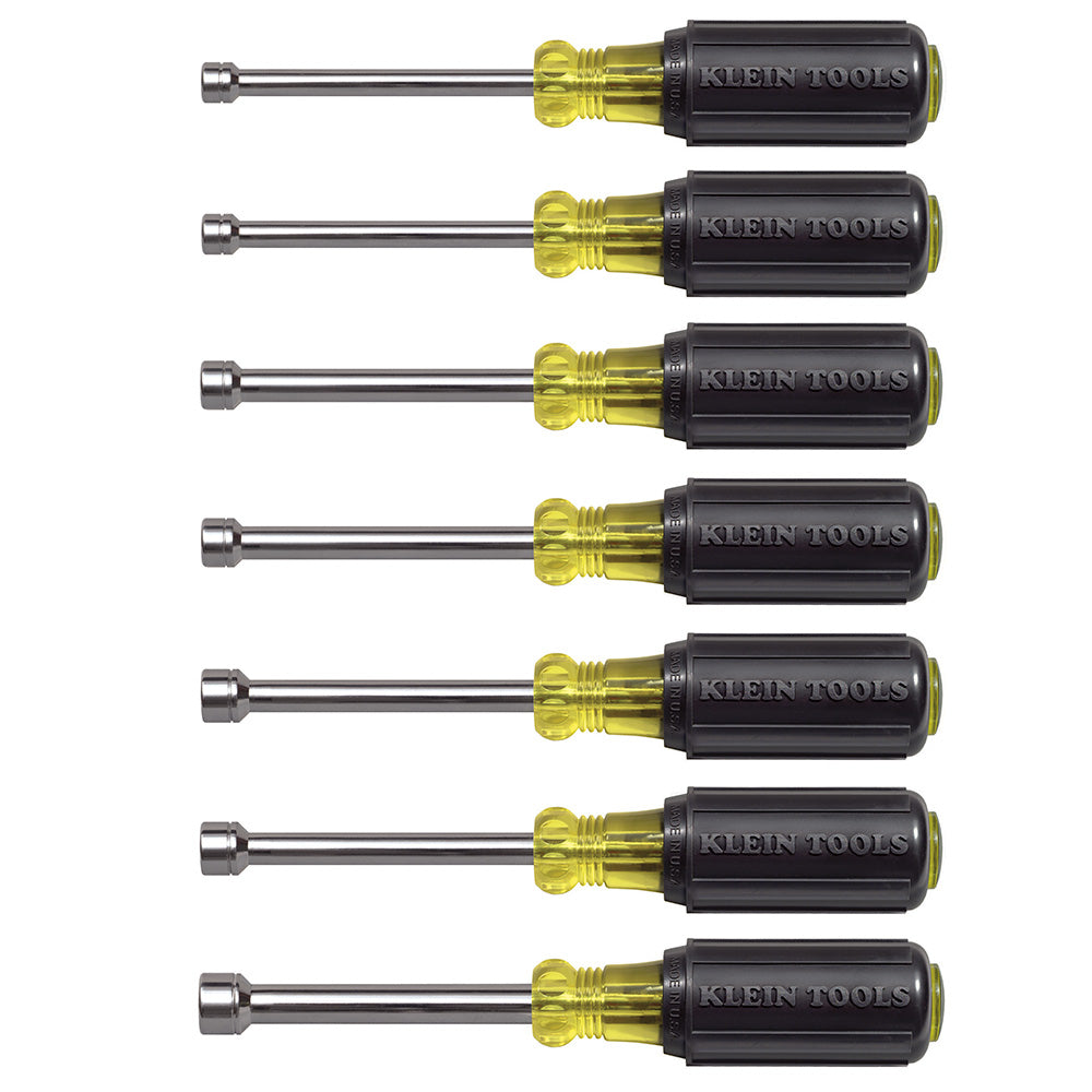 Klein Nut Driver Set, Metric Nut Drivers, 3-Inch Shafts, 7-Piece ...